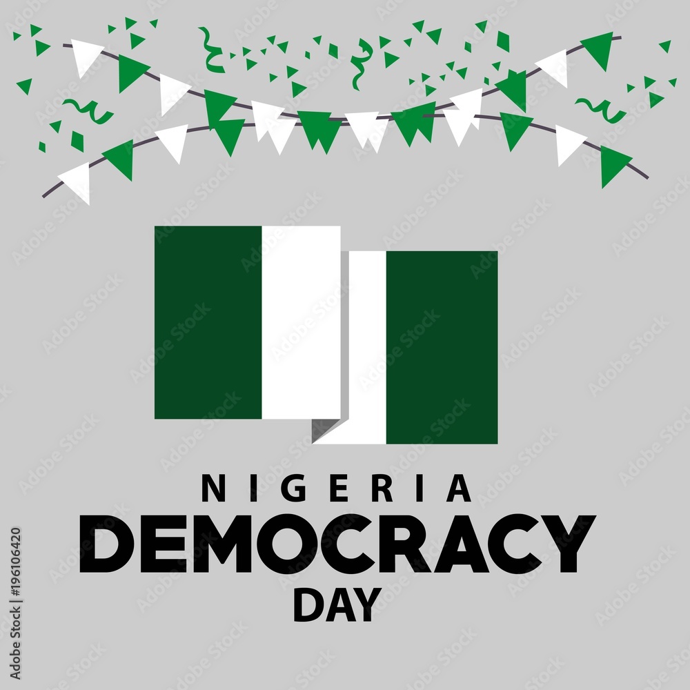 Nigeria Democracy Day Vector Template Design Stock Vector | Adobe Stock