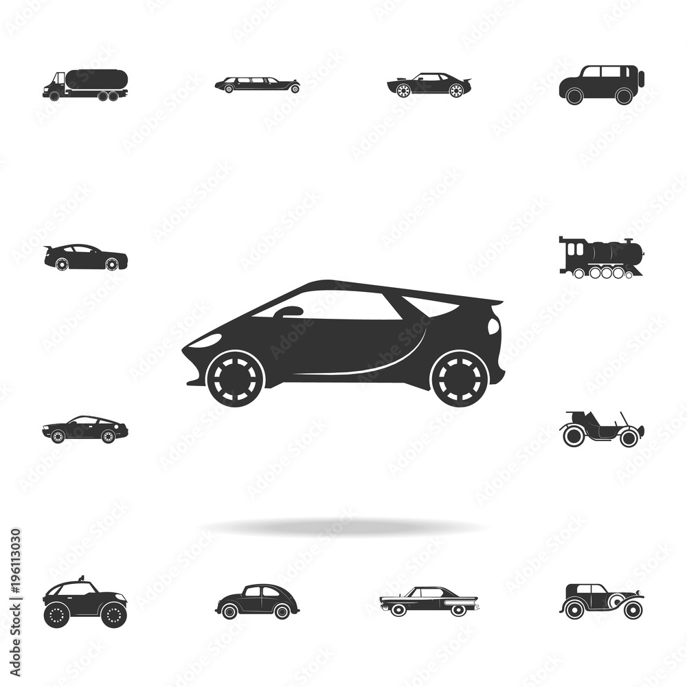 electro sport car icon. Detailed set of transport icons. Premium ...