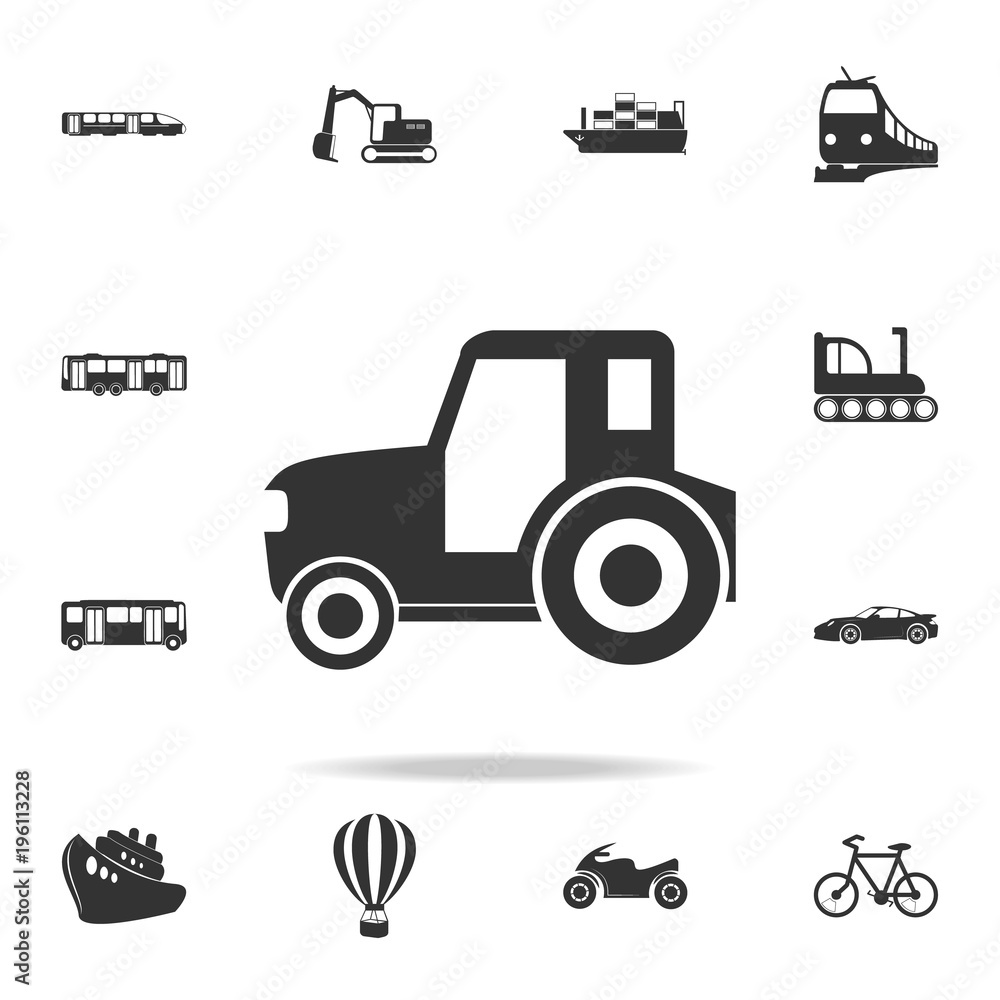Tractor icon. Detailed set of transport icons. Premium quality graphic ...