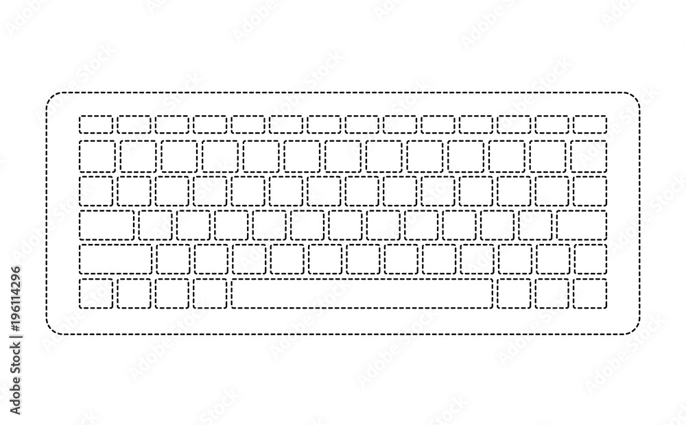 keyboard computer isolated icon vector illustration design Stock Vector ...