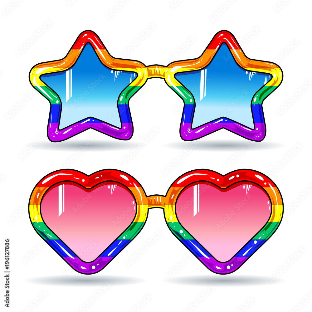 Rainbow Hearts And Stars