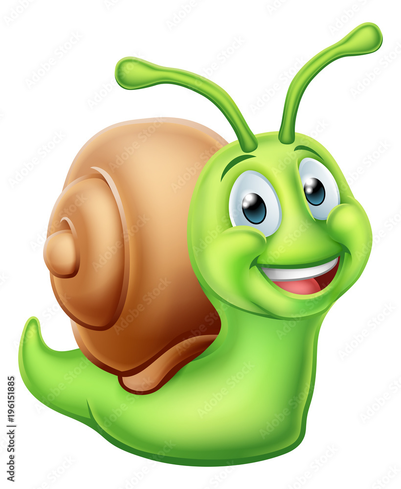 Snail Cartoon Character Stock Vector | Adobe Stock