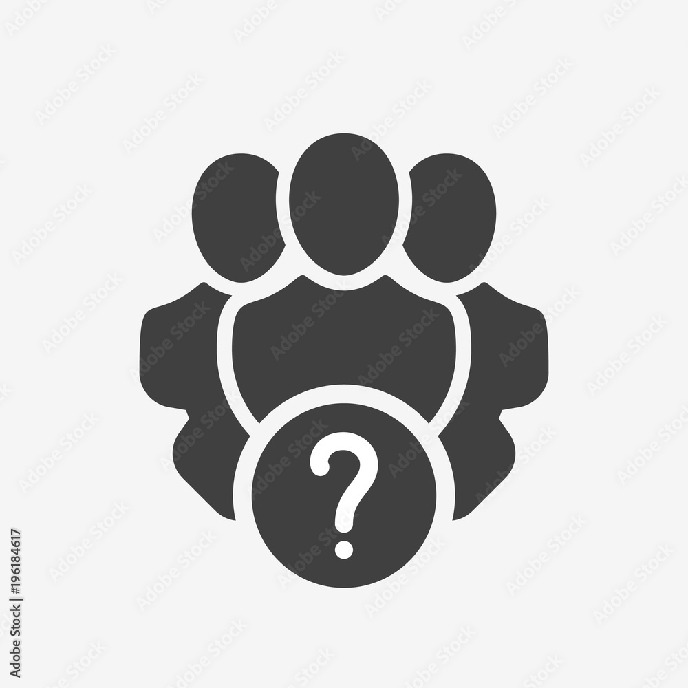 Professional services icon with question mark. Professional services ...