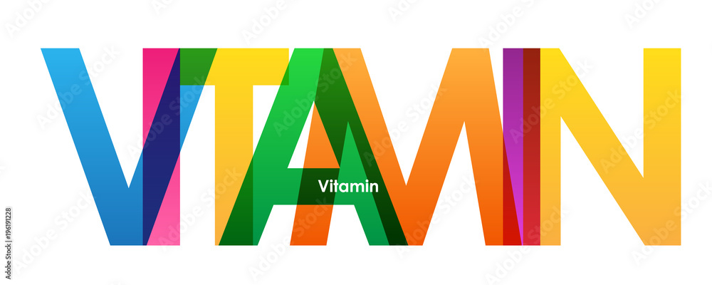 VITAMIN Colourful Letters Icon Stock Vector | Adobe Stock