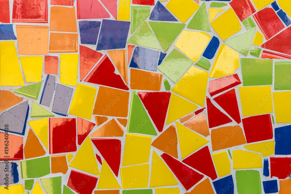 Colorful mozaik made from ceramic tile, background, Stock-Foto | Adobe ...