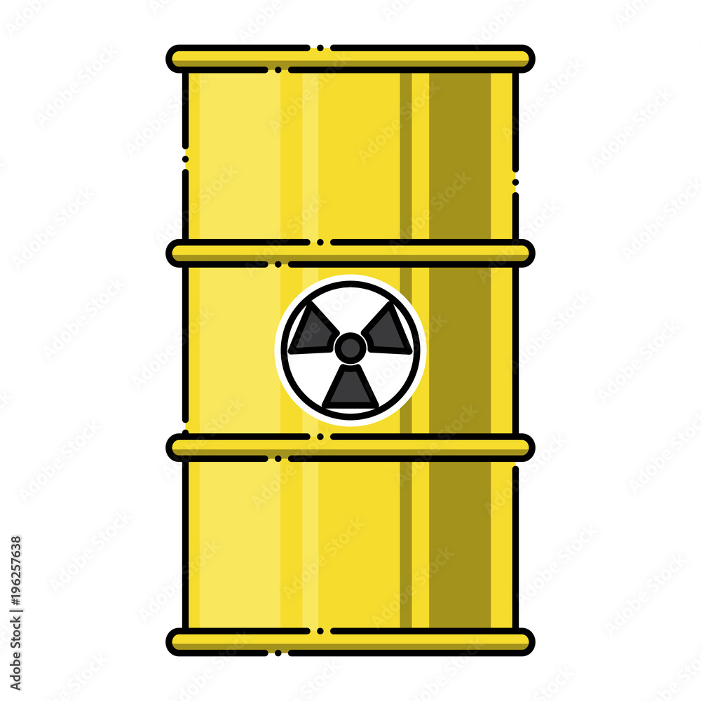 Vettoriale Stock nuclear barrel icon over white background, colorful ...