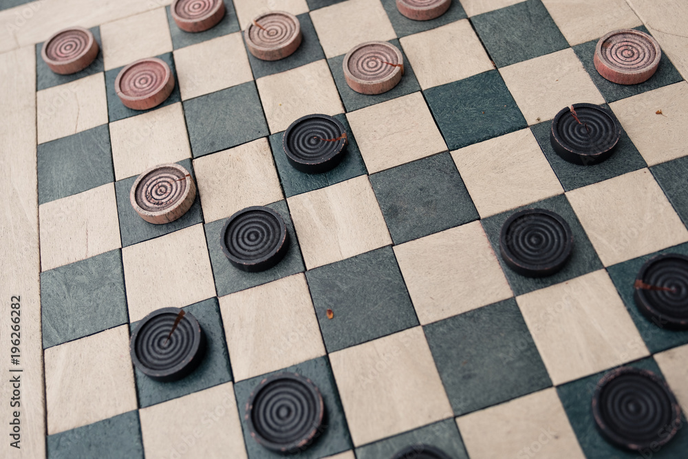 checkers game in public on sidewalk Stock Photo | Adobe Stock