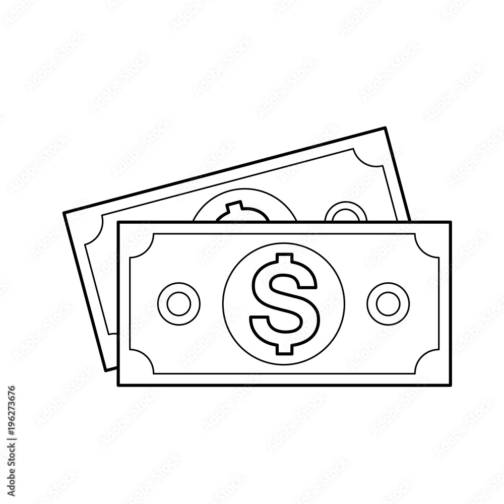 Dollar Bill Clipart Black And White