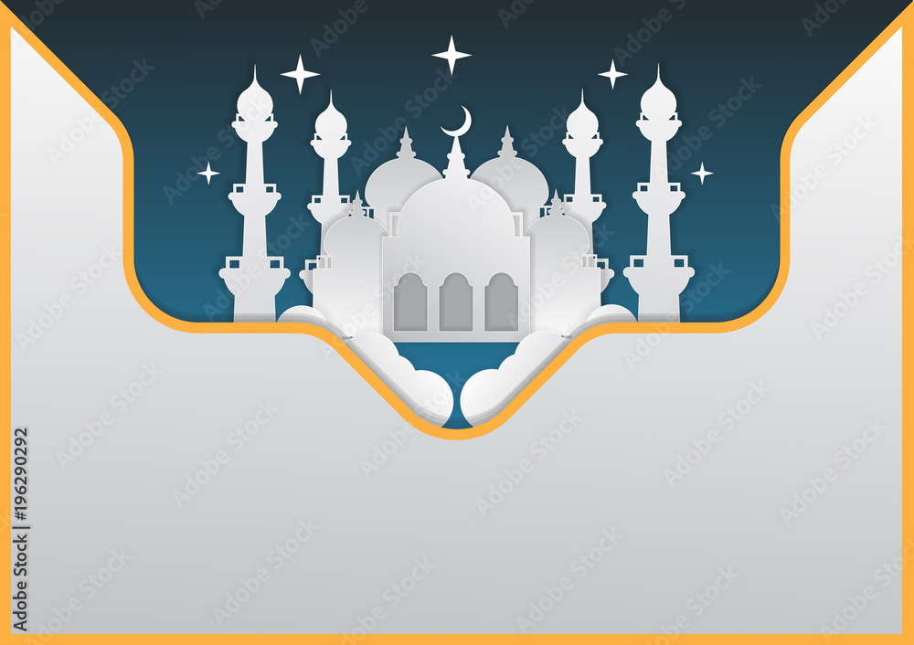 paper art of islamic background Stock Vector | Adobe Stock