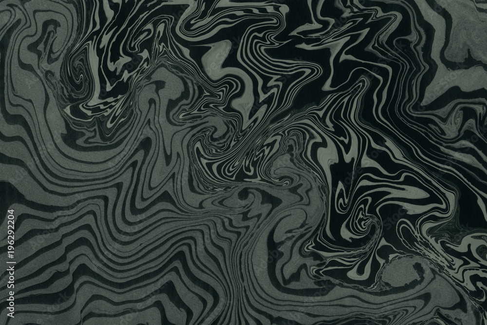 Suminagashi marble texture hand painted with grey ink. Digital paper ...