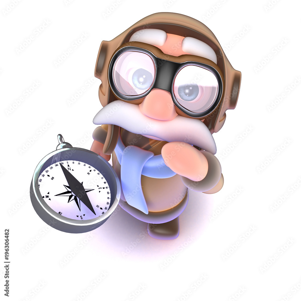Cool Cartoon Compass