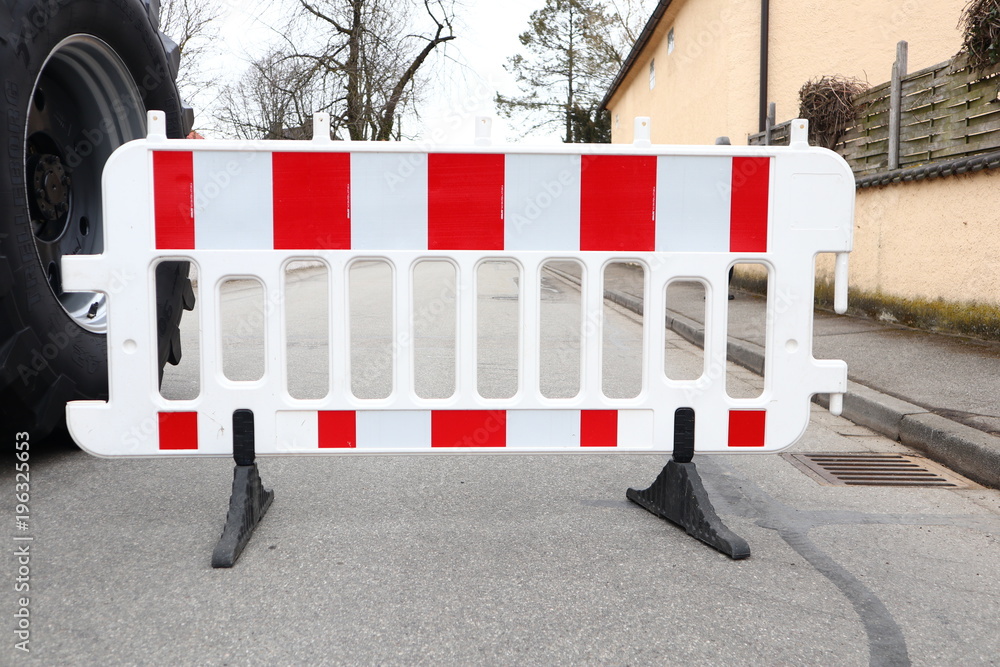 Straßensperre Stock Photo | Adobe Stock