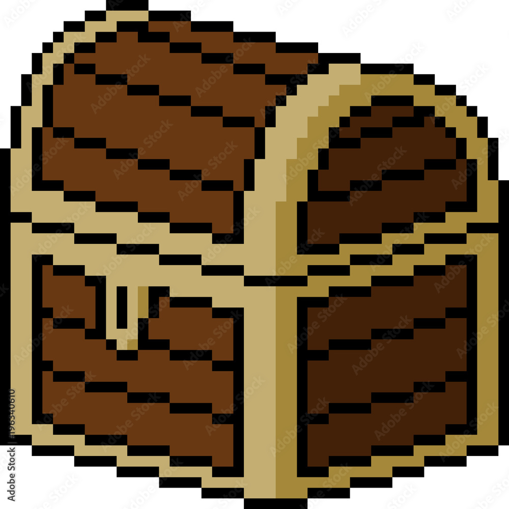 vector pixel art chest Stock Vector | Adobe Stock