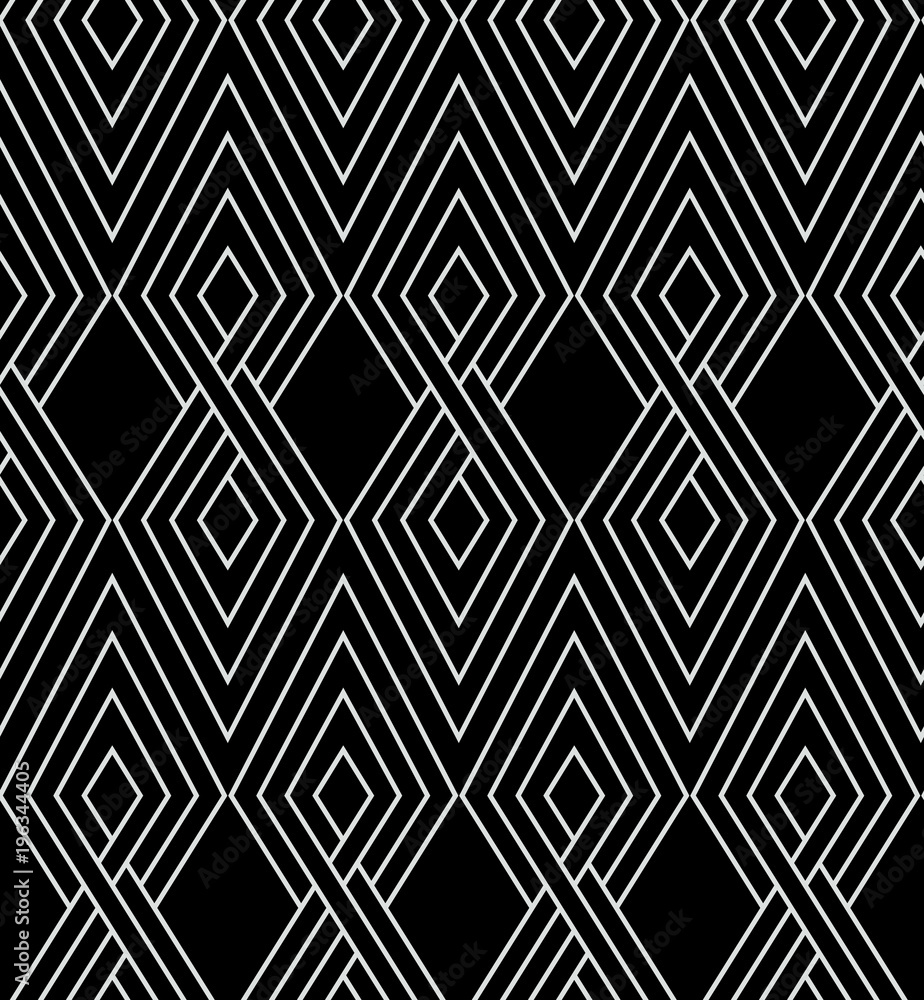 Universal Repeating Abstract Shape In Black And White Stock Vector Adobe Stock