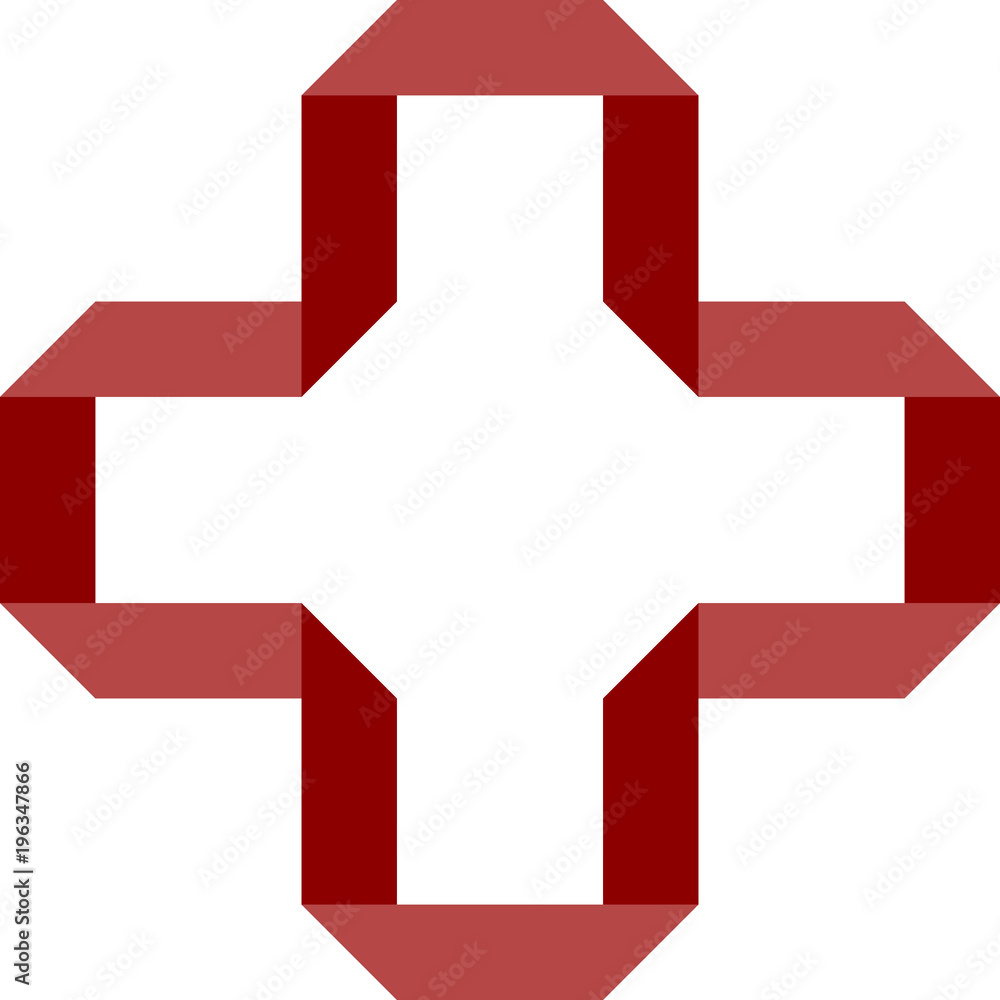 Red cross on white background, seamless wallpaper Stock Vector | Adobe ...