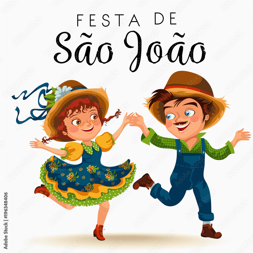 Vetor de Young man and woman dancing salsa on festivals celebrated in ...