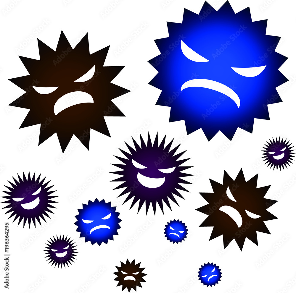 Bad bacteria gathering Stock Vector | Adobe Stock