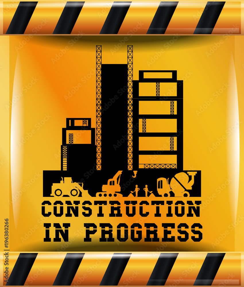 Construction progress design with under construction buildings and ...