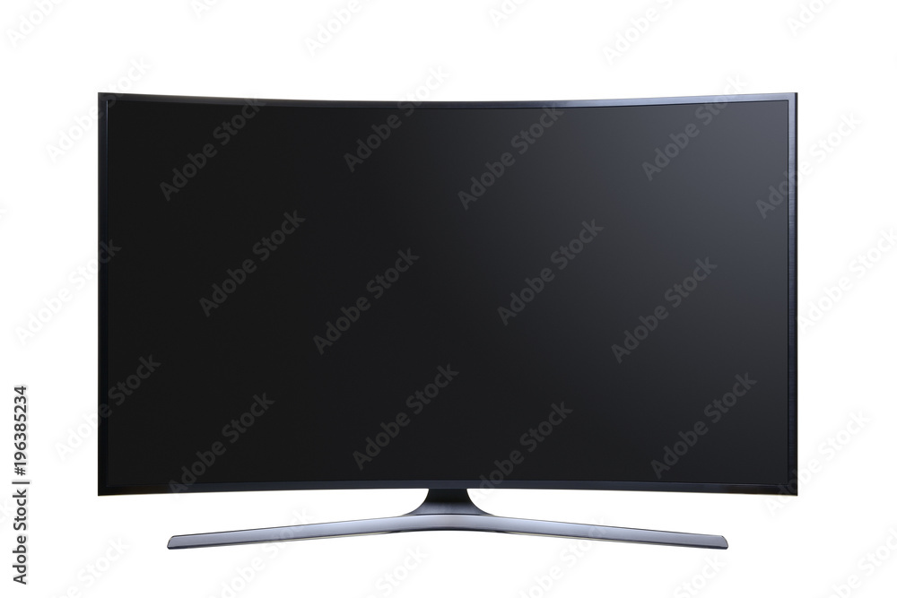 Curved Screen Ultra HD Television, Cut Out. Stock Photo | Adobe Stock