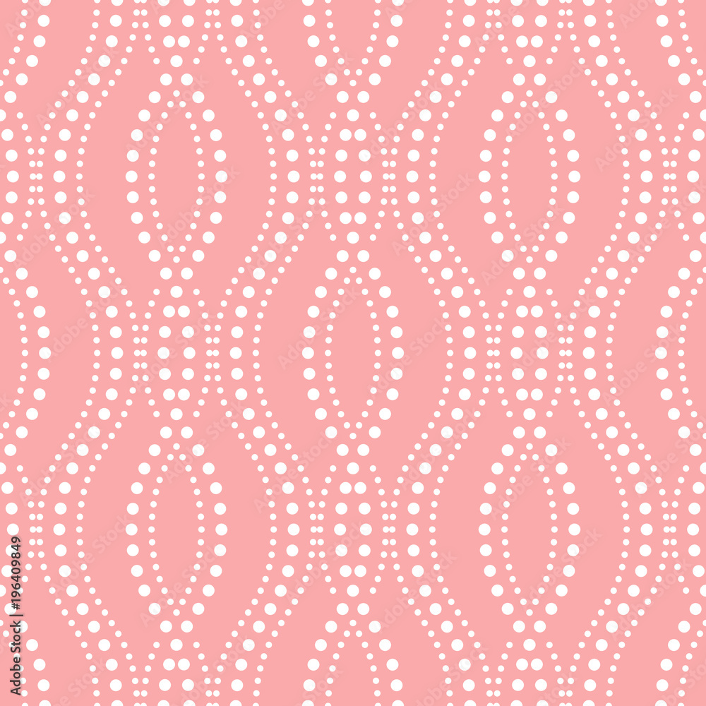 The geometric pattern with wavy lines, points. Seamless vector ...