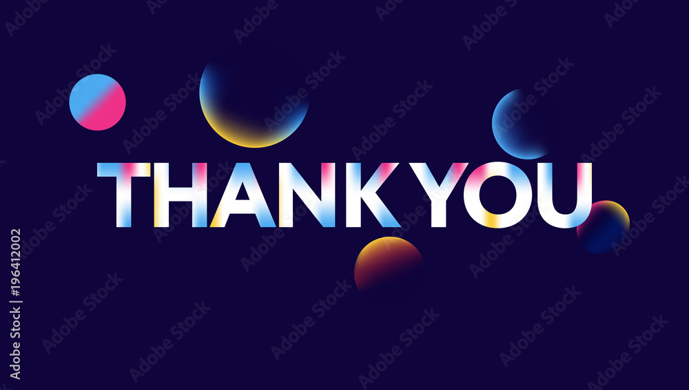 The thank you web banner web design template on backround with the ...