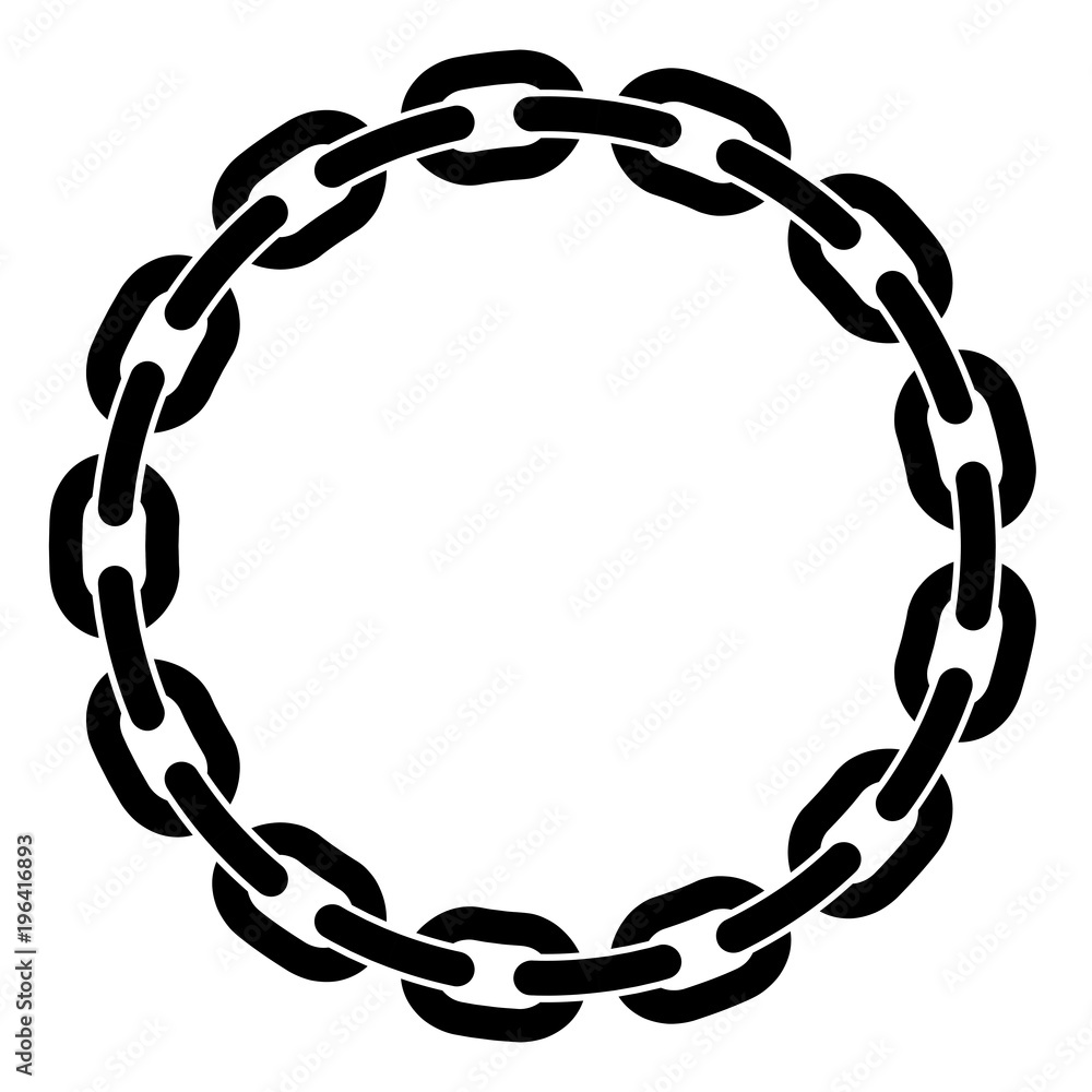 Round frame of chain Stock Vector | Adobe Stock