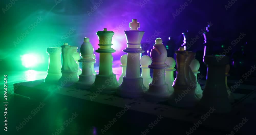 Slider shot. Chess board game concept of business ideas and competition ...
