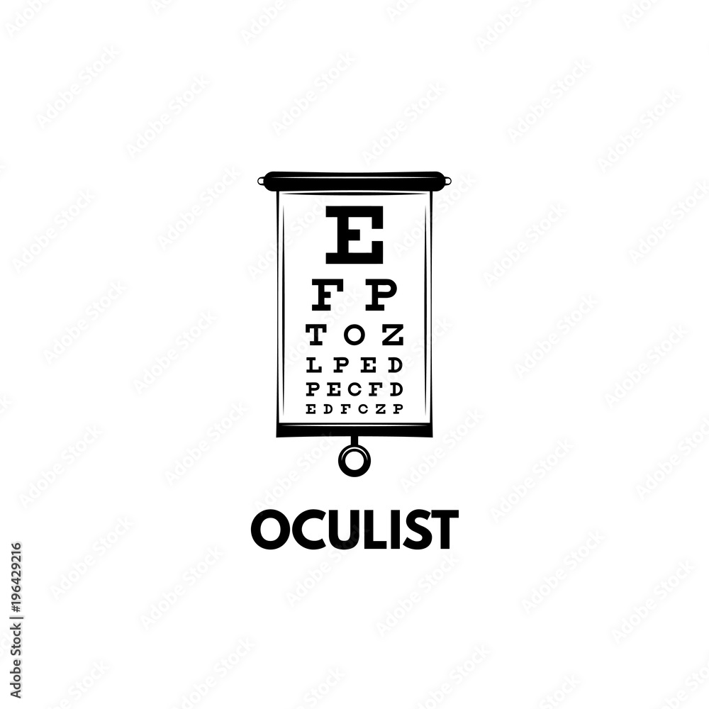 Chart Test Table With Letters For Eye Examination Eye Chart Test For