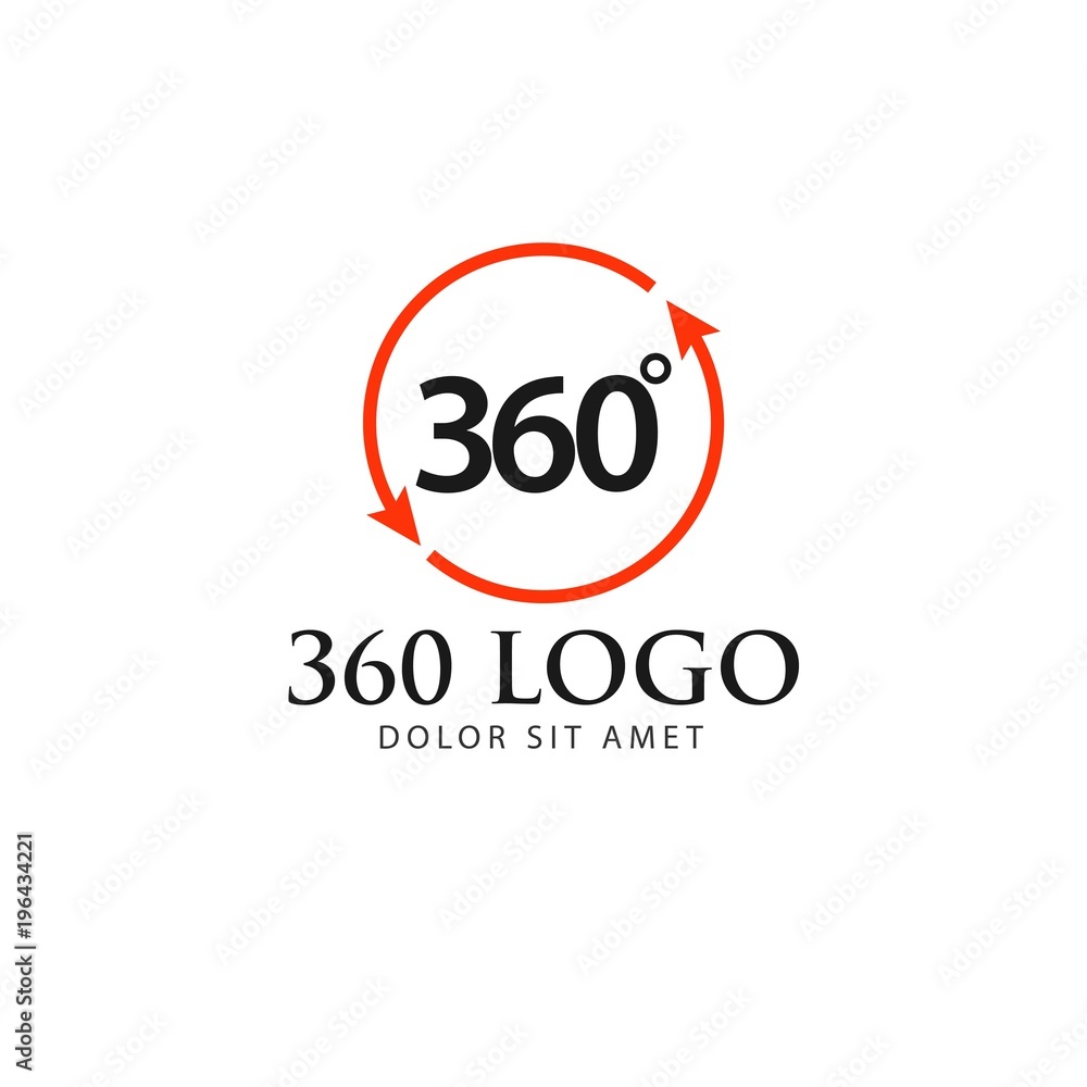 360 Logo Vector Template Design Stock Vector | Adobe Stock