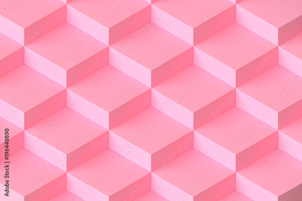 pink square modular abstract background 3d rendering Stock-Illustration ...