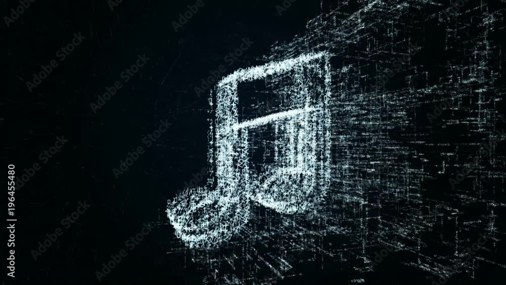 Music logo, design consisting of digit code and symbol. Abstract music ...