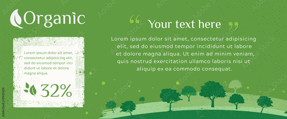 Web banner of Clean green environment with grunge style. Vector of ...