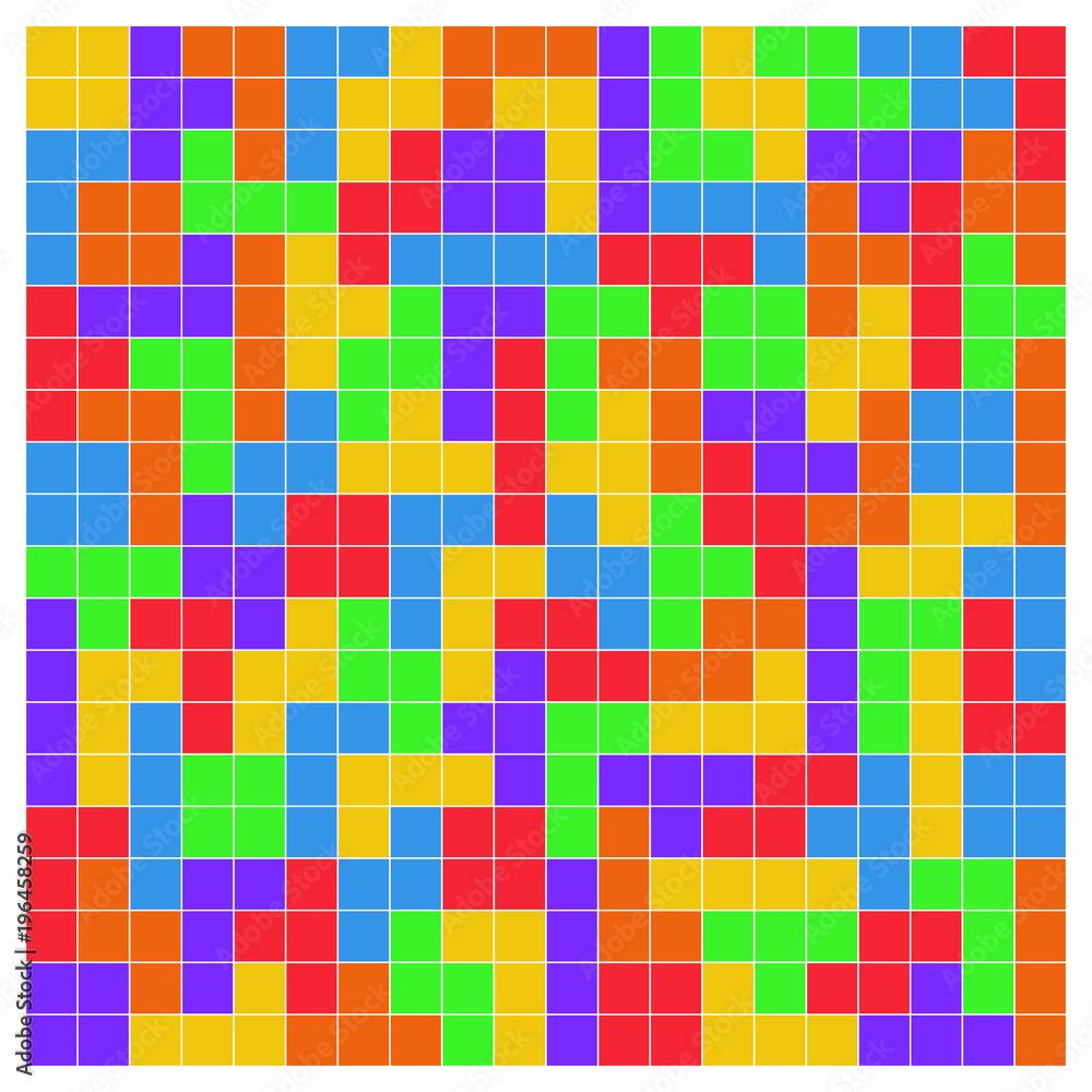 Seamless flat UI colors tetris pattern white lines isolated on white ...