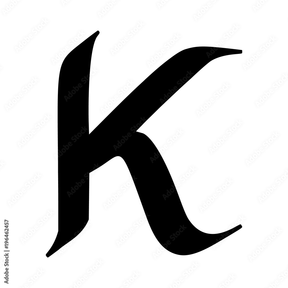 Letter K painted brush Stock Vector | Adobe Stock