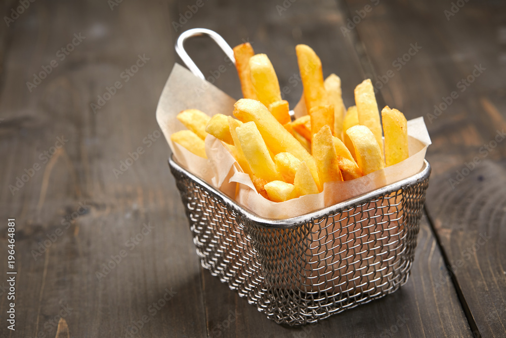 french fries in the basket Stock Photo | Adobe Stock