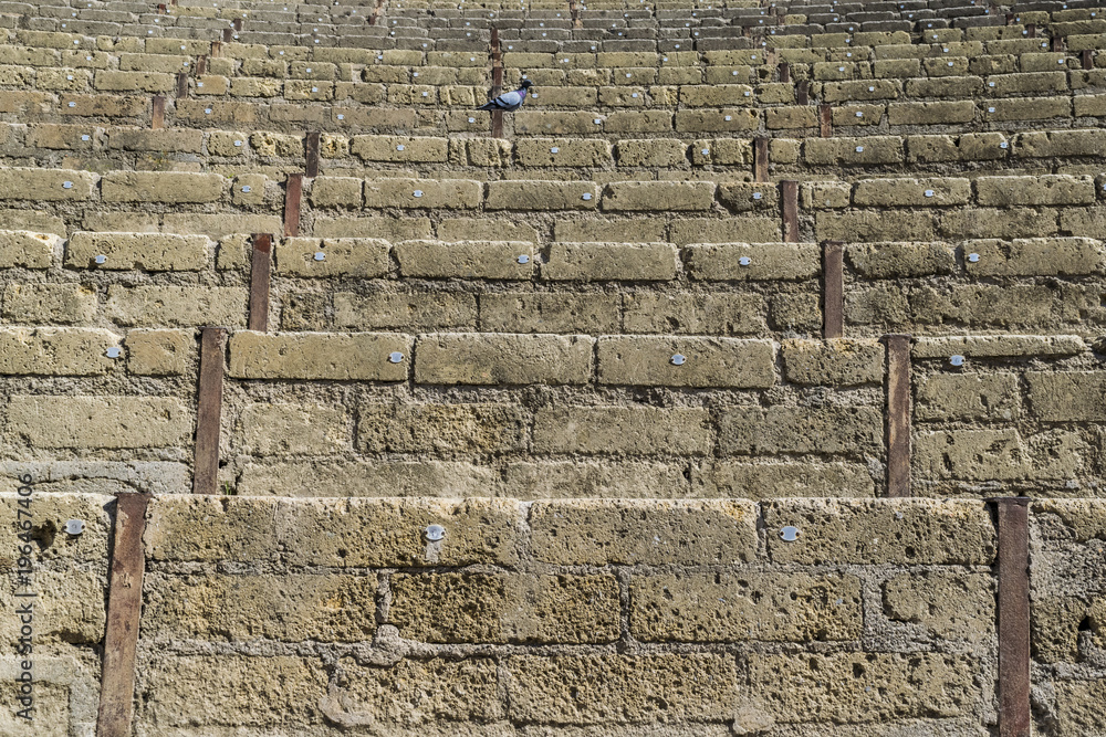 Architectural detail in Pompei, Italy. Staircase of Pompei roman ...