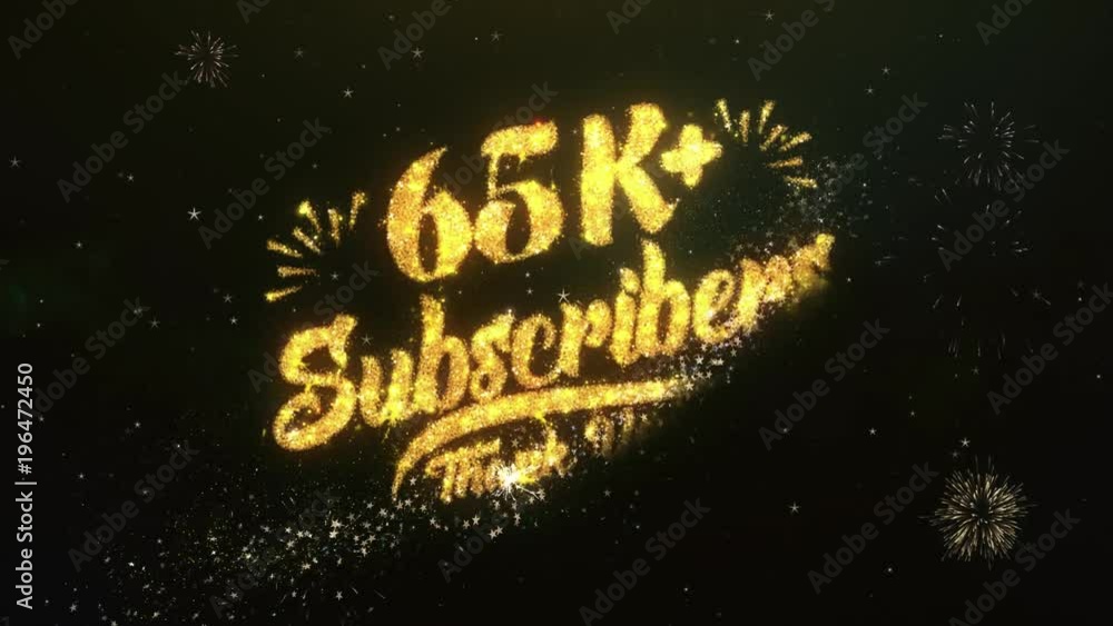 65K+ Subscribers Text Greeting and Wishes card Made from Glitter ...