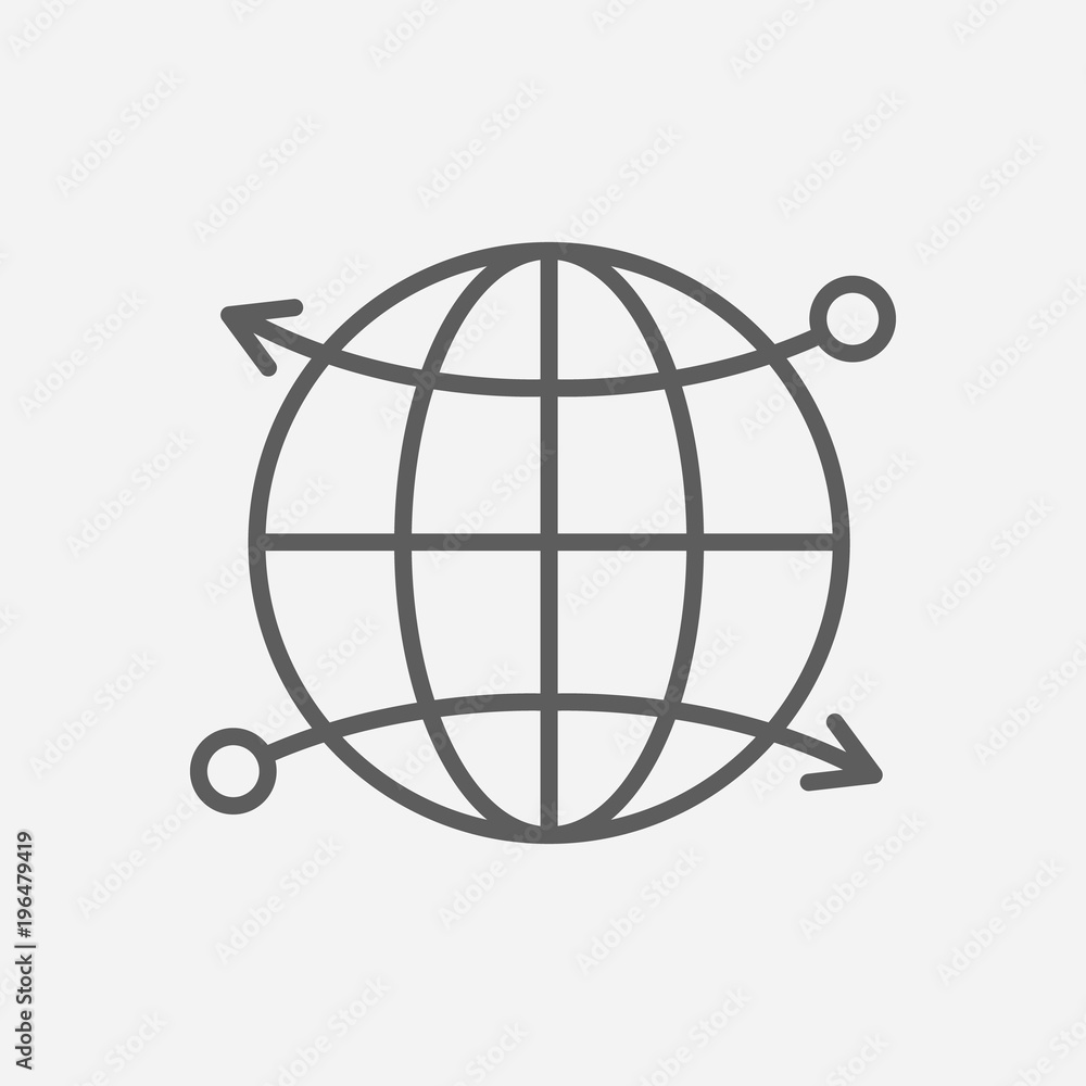 Cdn icon line symbol. Isolated vector illustration of icon sign concept ...