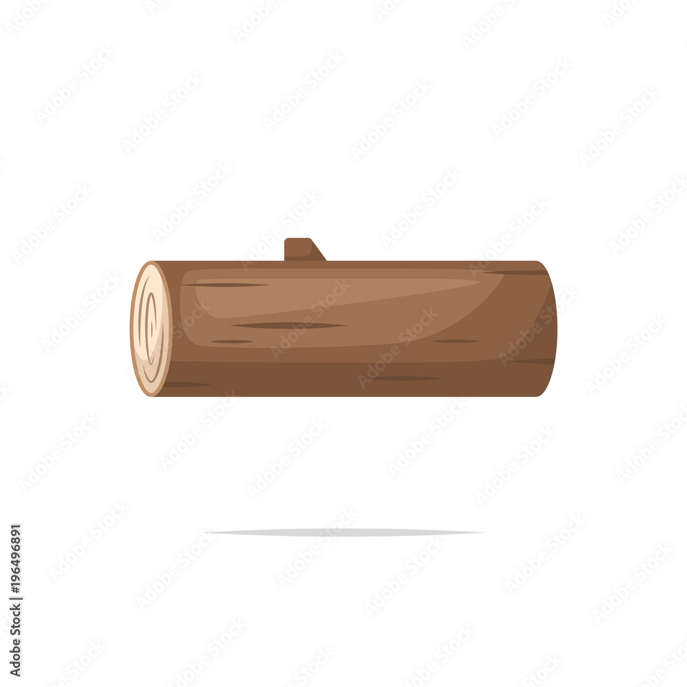wooden log vector illustration Stock Vector | Adobe Stock