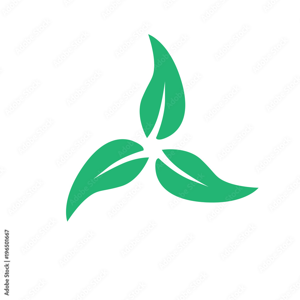 Triangle Leaf Logo Template Stock Vector | Adobe Stock