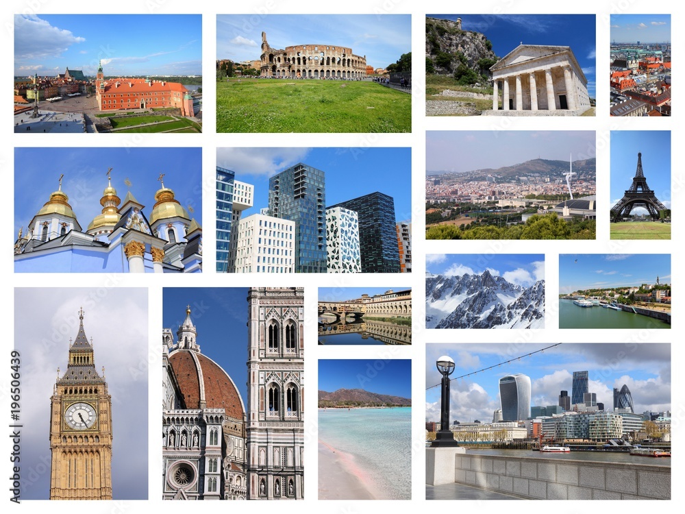Europe Travel Collage