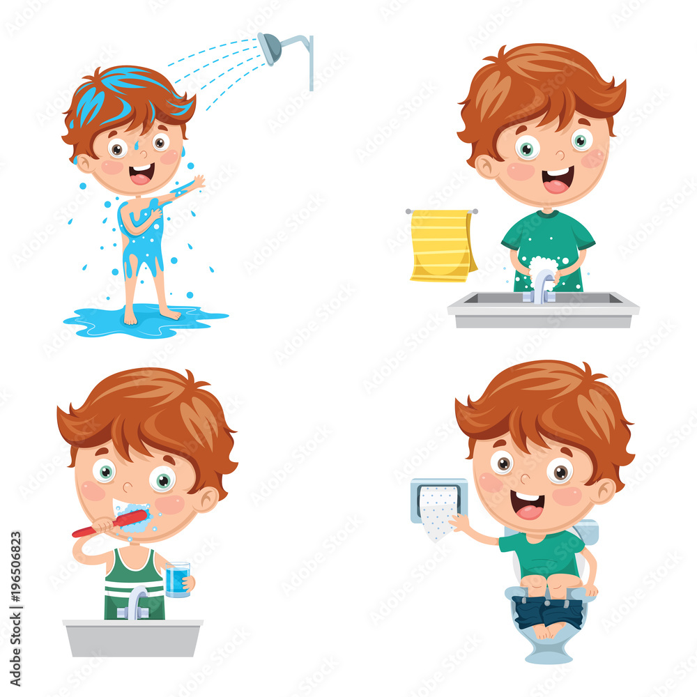 Bathing Children Clipart