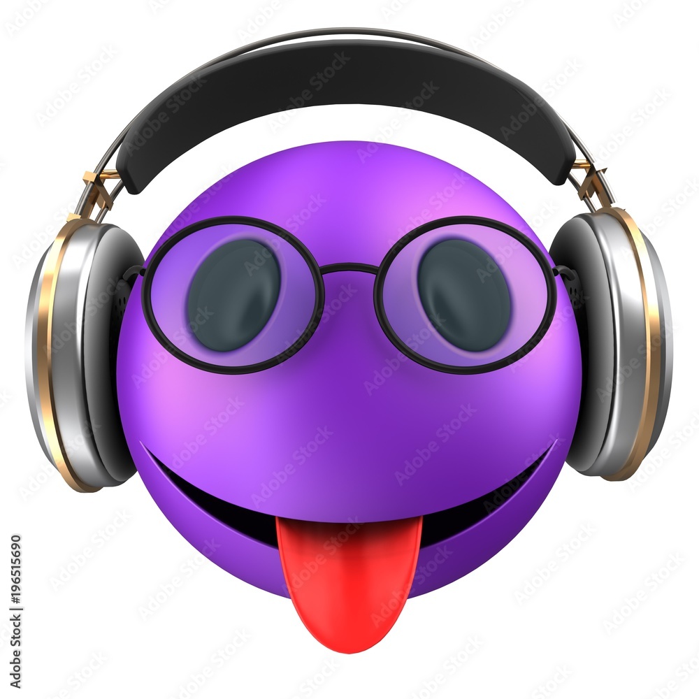 3d violet emoticon smile Stock Illustration | Adobe Stock