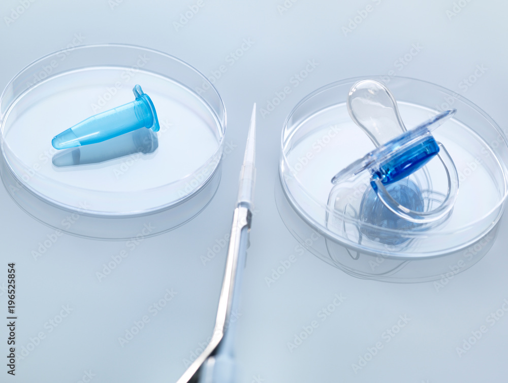 Scientific Cloning, genetic experiment with pipette modifying DNA ...