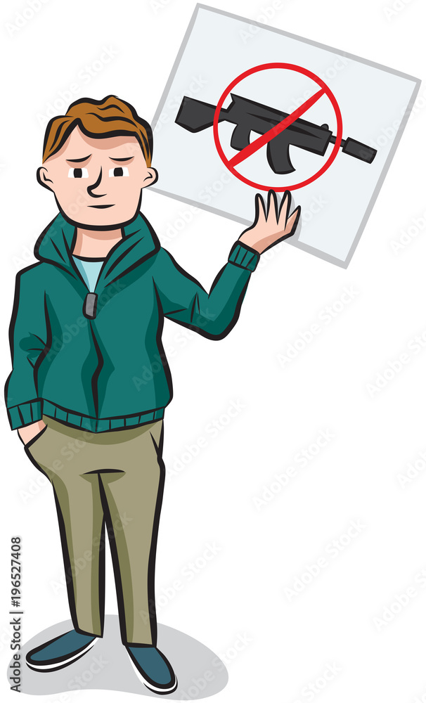 Protesting Gun Violence Stock Vector | Adobe Stock