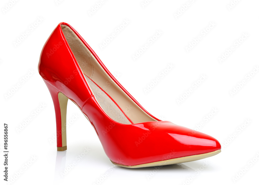 Sexy Red Shoe with Stiletto High Heel, Cut Out. Stock Photo | Adobe Stock