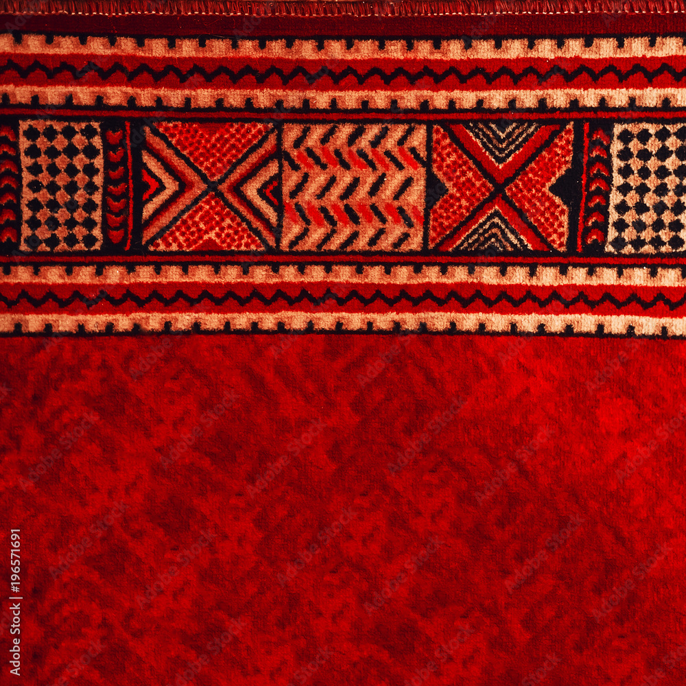 carpet. Red color. geometry. background and texture Stock Photo | Adobe ...