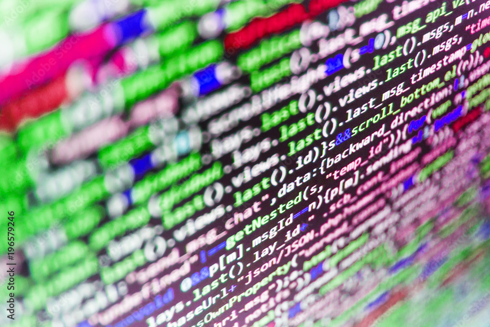 Developer Working On Program Codes In Office Coding Hacker Concept Php Data Source File