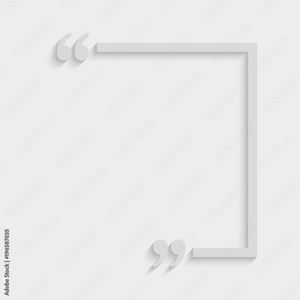 Vector Quote Blank Empty. Quote Form. Bracket. Stock Vector | Adobe Stock