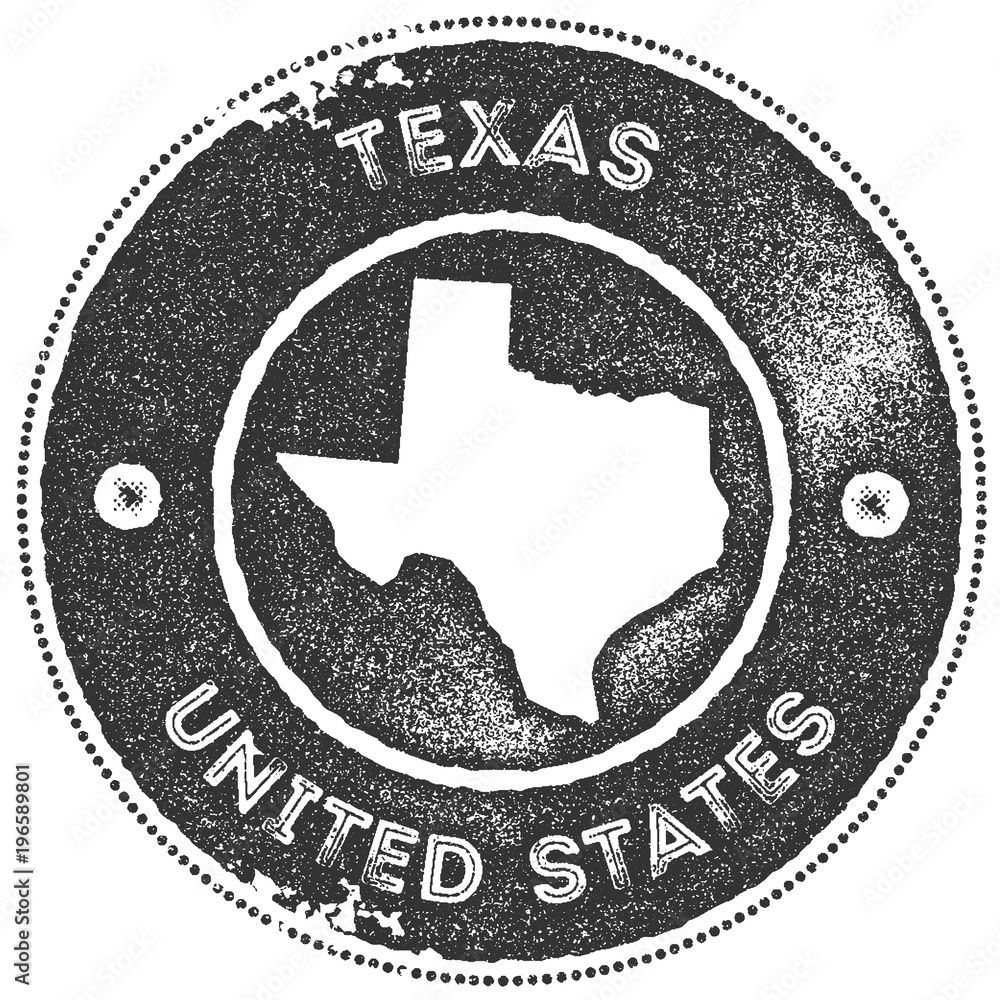 Texas map vintage stamp. Retro style handmade label, badge or element ...